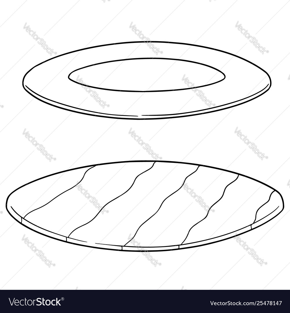 Set dish Royalty Free Vector Image - VectorStock
