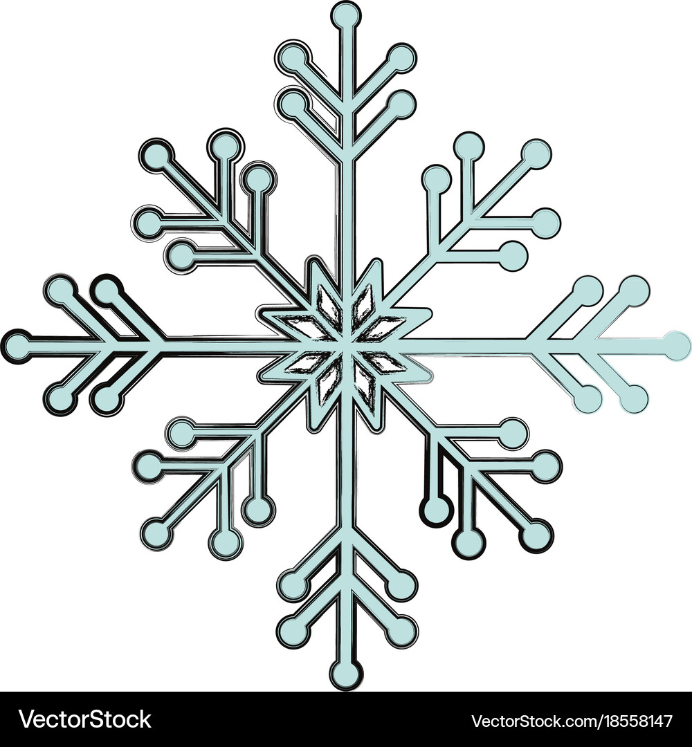 Snowflake Royalty Free Vector Image - VectorStock