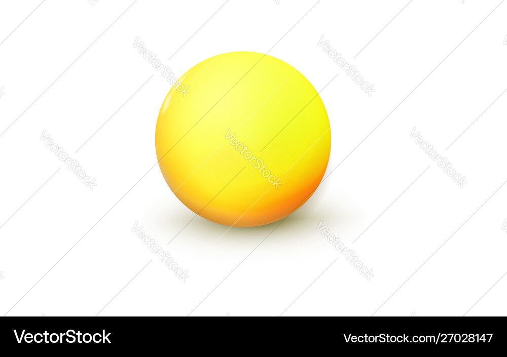 Sphere yellow ball mock up clean round Royalty Free Vector