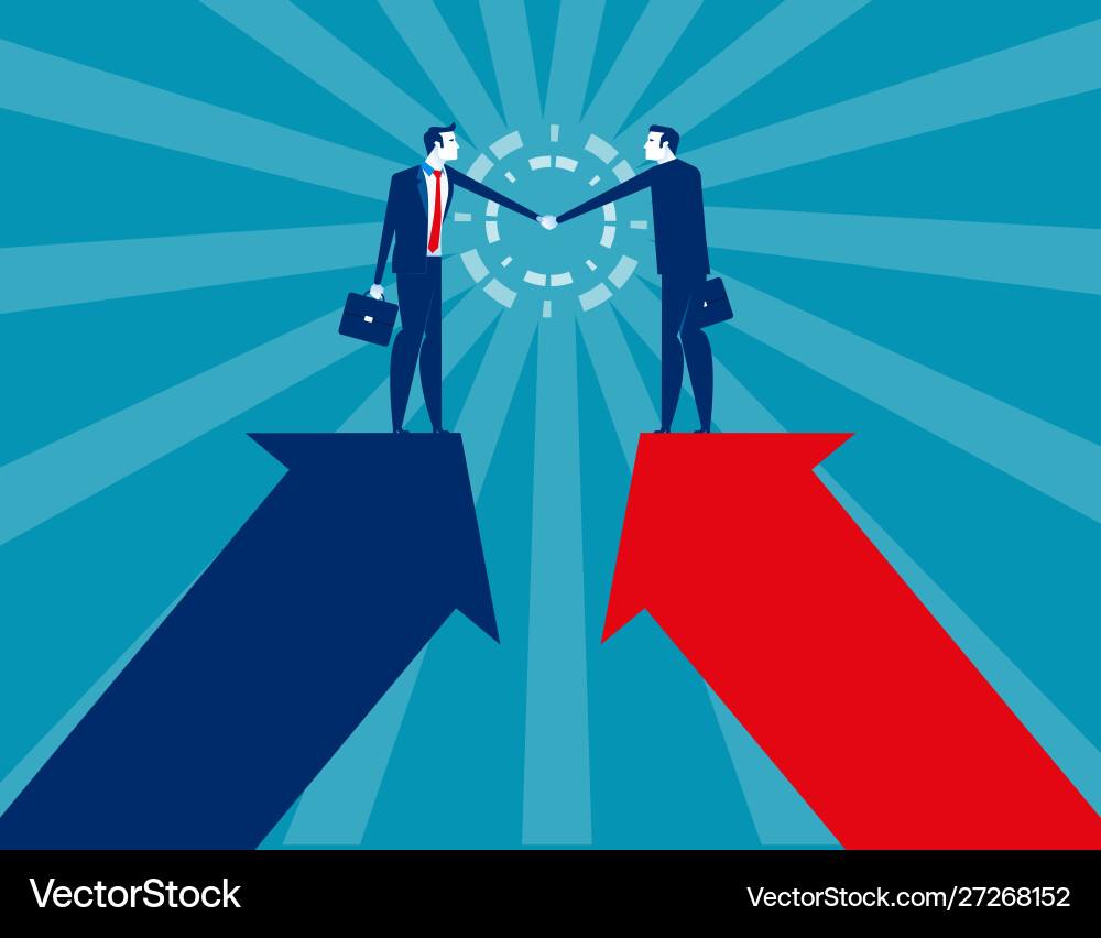 Business and partner handshake concept business Vector Image
