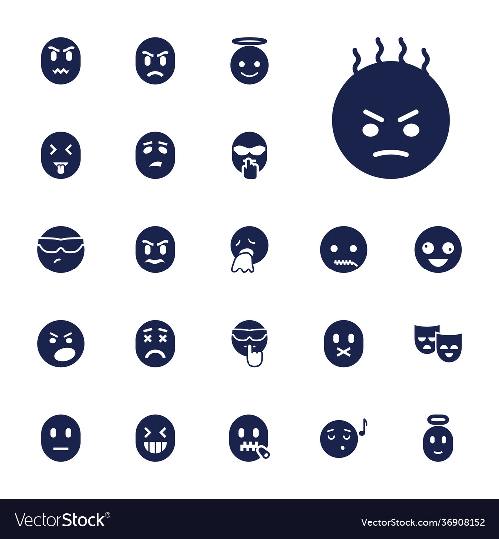 Expression icons Royalty Free Vector Image - VectorStock