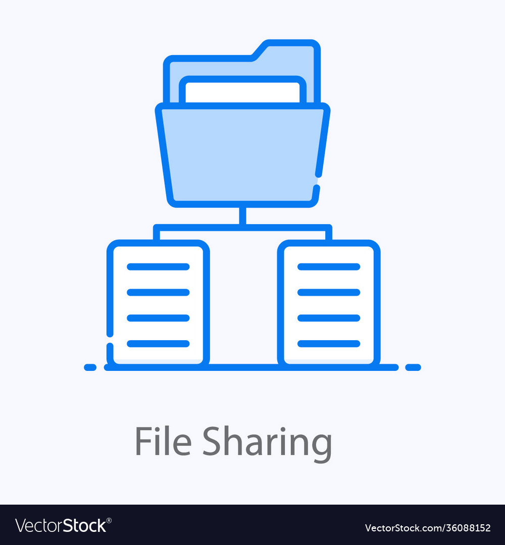 File sharing Royalty Free Vector Image - VectorStock