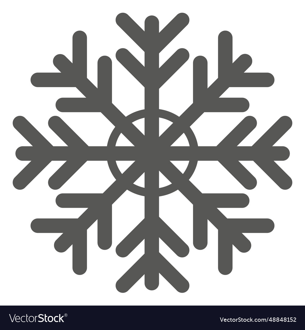 Flat snowflake icon Royalty Free Vector Image - VectorStock