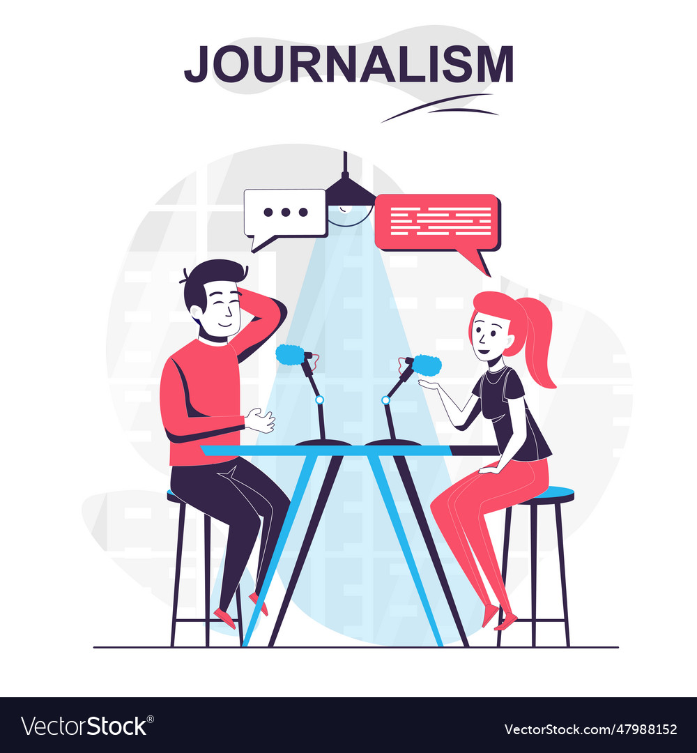 Journalism isolated cartoon concept journalist Vector Image