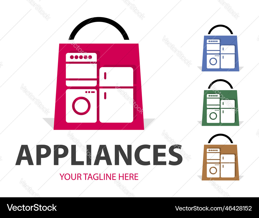 Modern minimalist home appliance store logo Vector Image