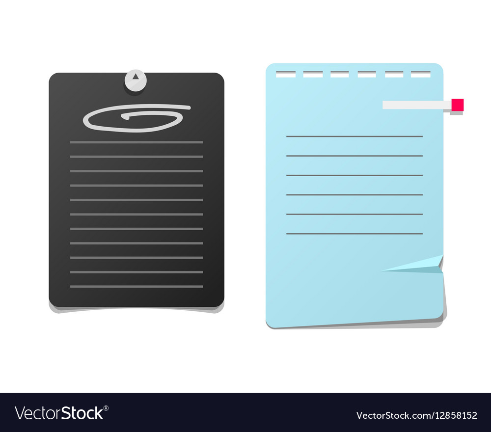 Paper notes sheet for message Royalty Free Vector Image