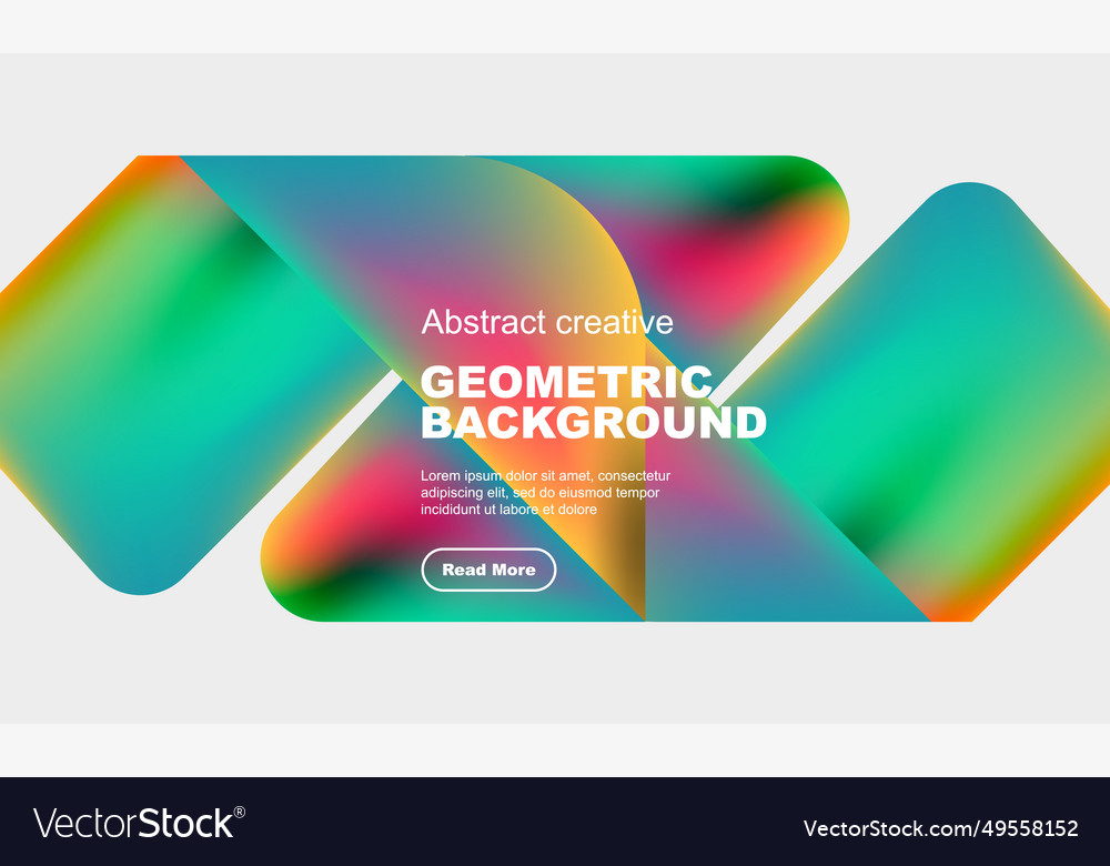 Square and triangle design with fluid gradients Vector Image