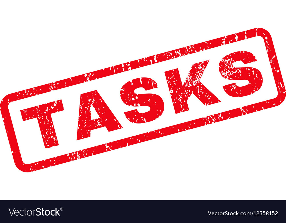 Tasks rubber stamp Royalty Free Vector Image - VectorStock