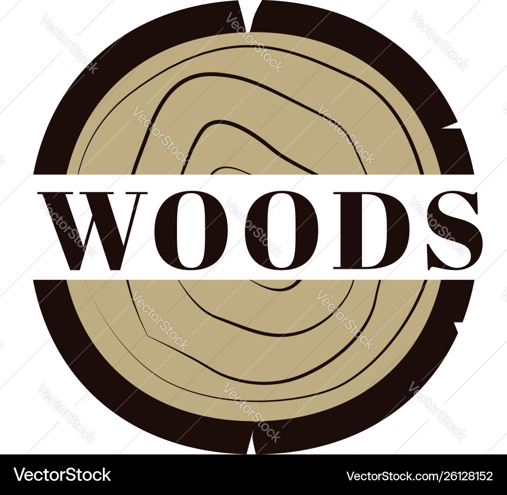 Woods logo sign symbol icon Royalty Free Vector Image