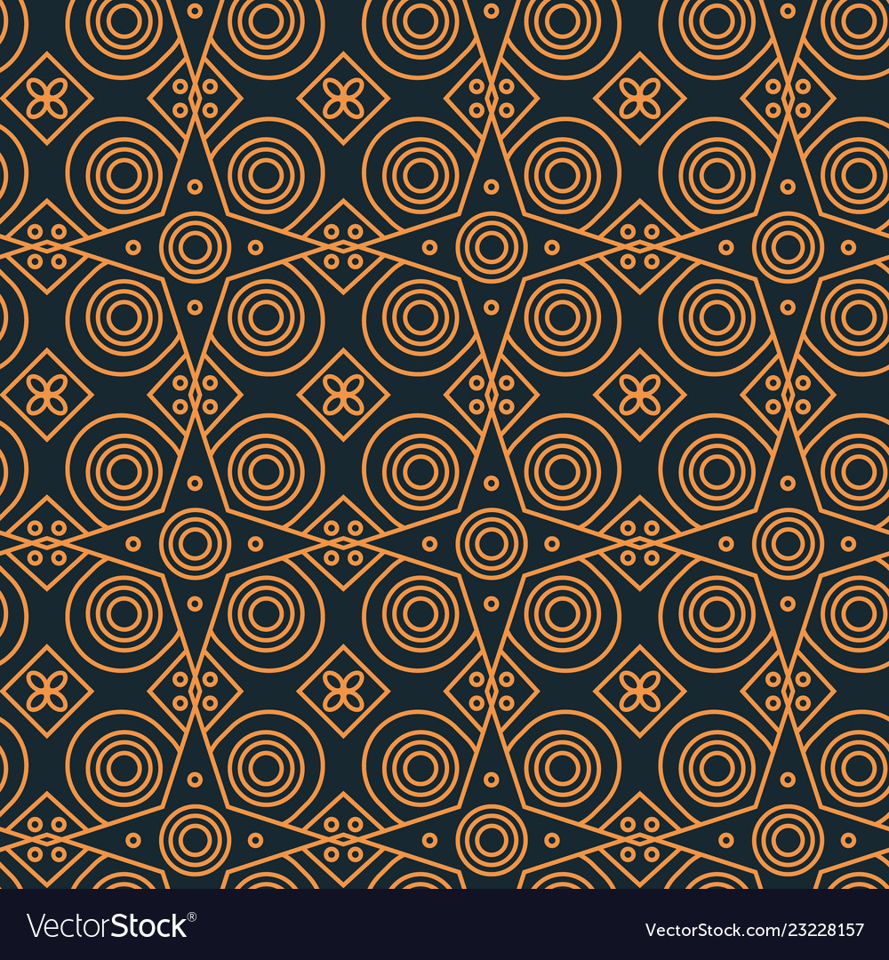 Abstract line art eastern pattern Royalty Free Vector Image