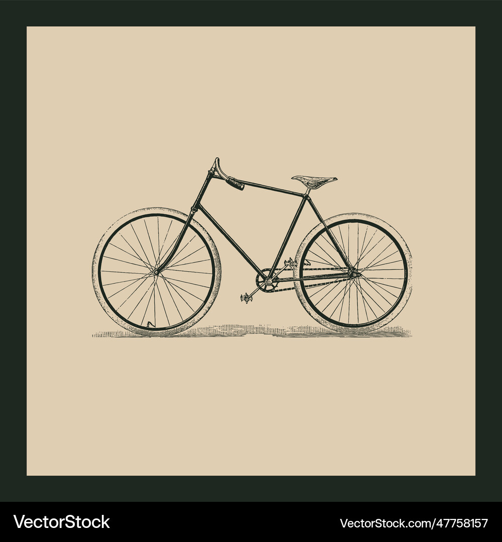 Hand Drawn Vintage Bicycle