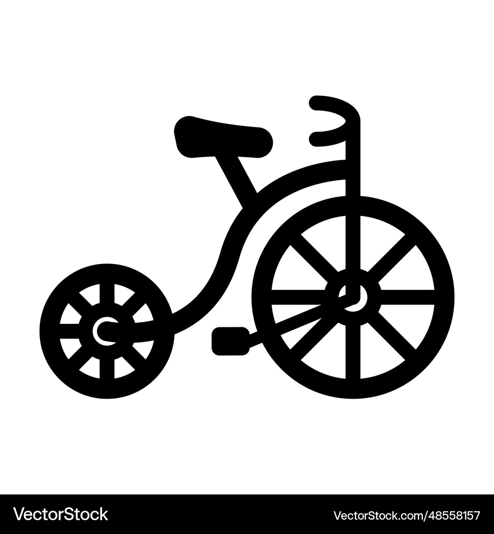 Bicyle glyph icon for personal and commercial use Vector Image