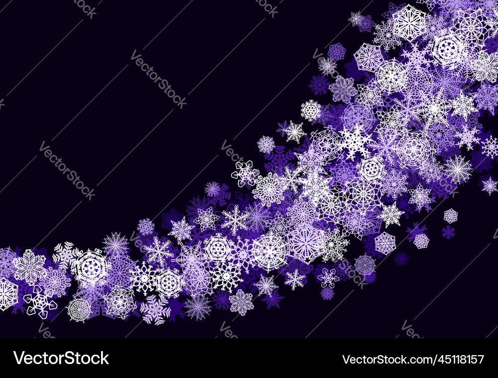 Christmas snow background with scattered Vector Image