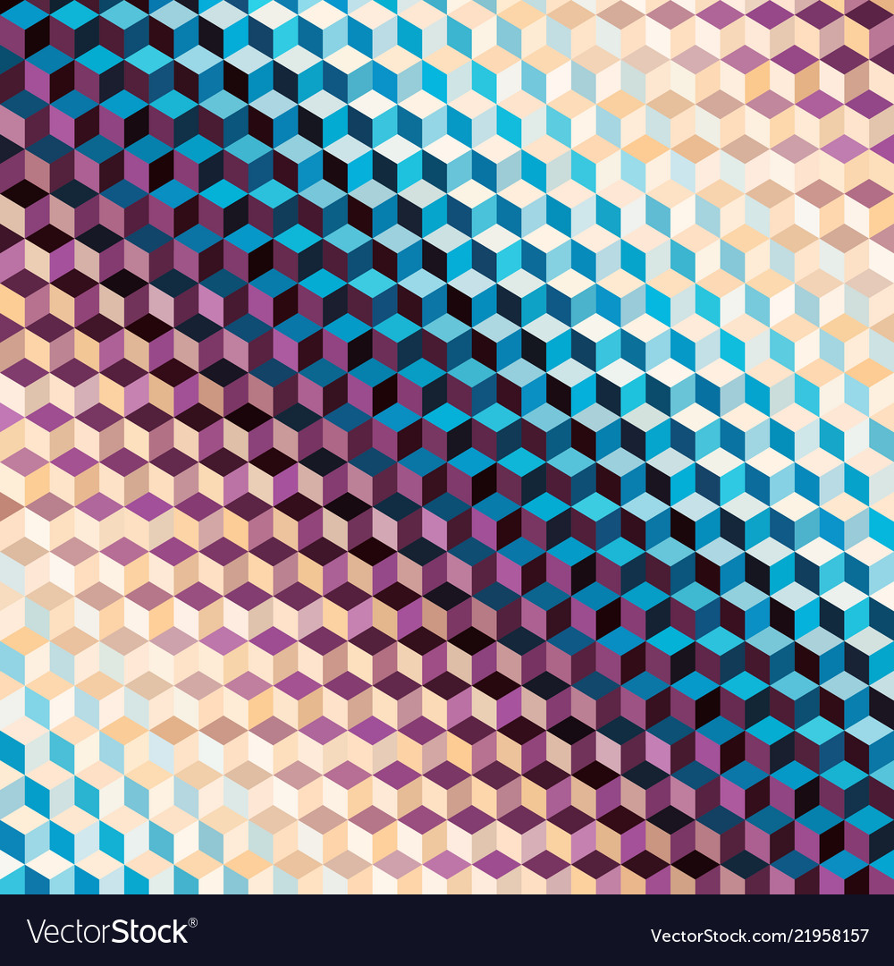 Geometric Polygonal Pattern Of A Cubes In Low Poly