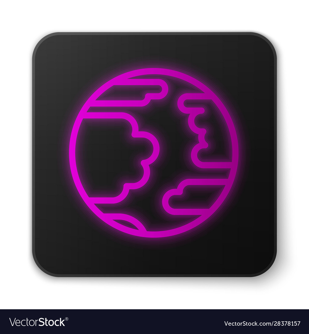 Glowing neon line planet mercury icon isolated Vector Image Glowing neon line planet mercury icon isolated Vector Image