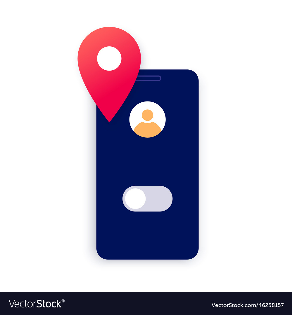 Gps activation toggle Royalty Free Vector Image