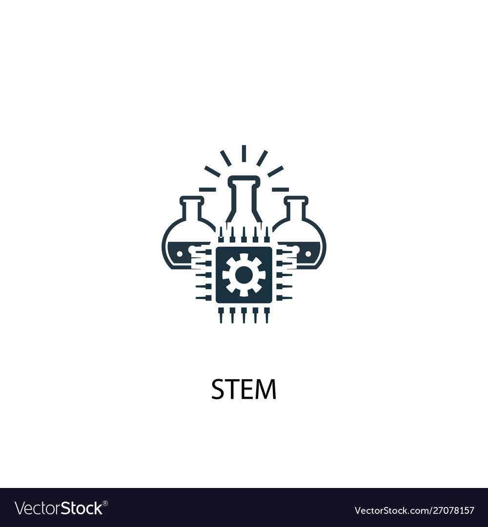 Stem icon simple element Royalty Free Vector Image