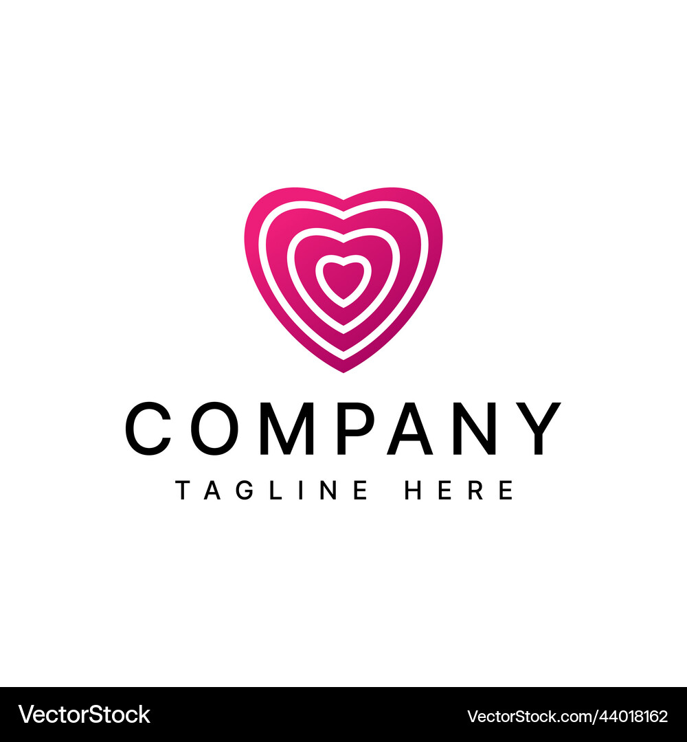 Abstract heart or love logo design Royalty Free Vector Image