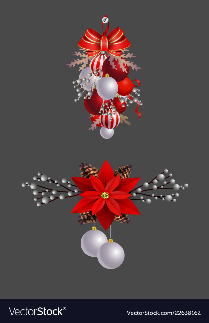 Christmas decoration set Royalty Free Vector Image