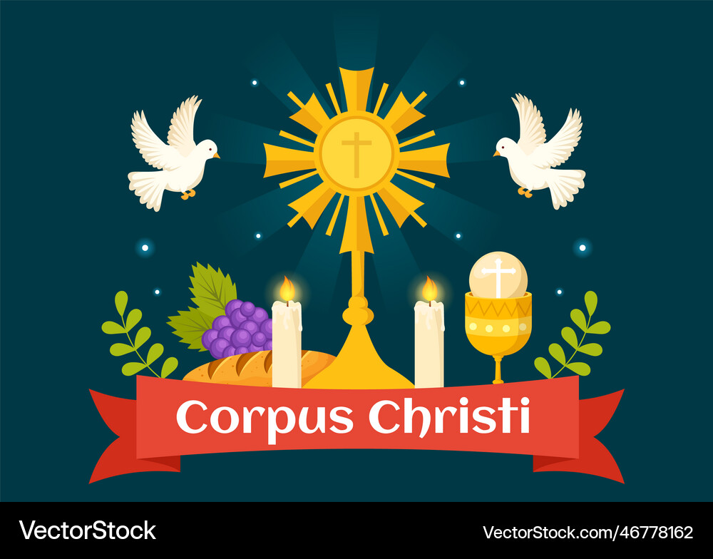 Corpus christi catholic religious holiday Vector Image