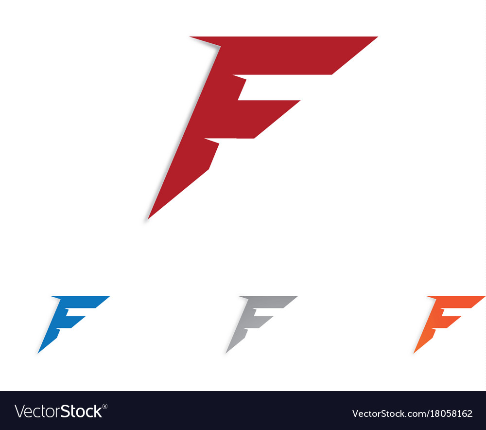 F letter logo and symbols template icons Vector Image