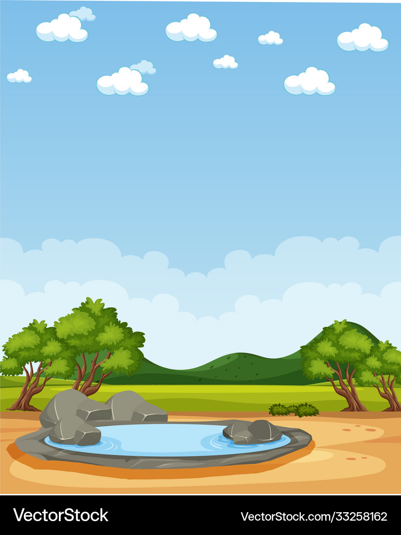 Vertical nature scene or landscape countryside Vector Image