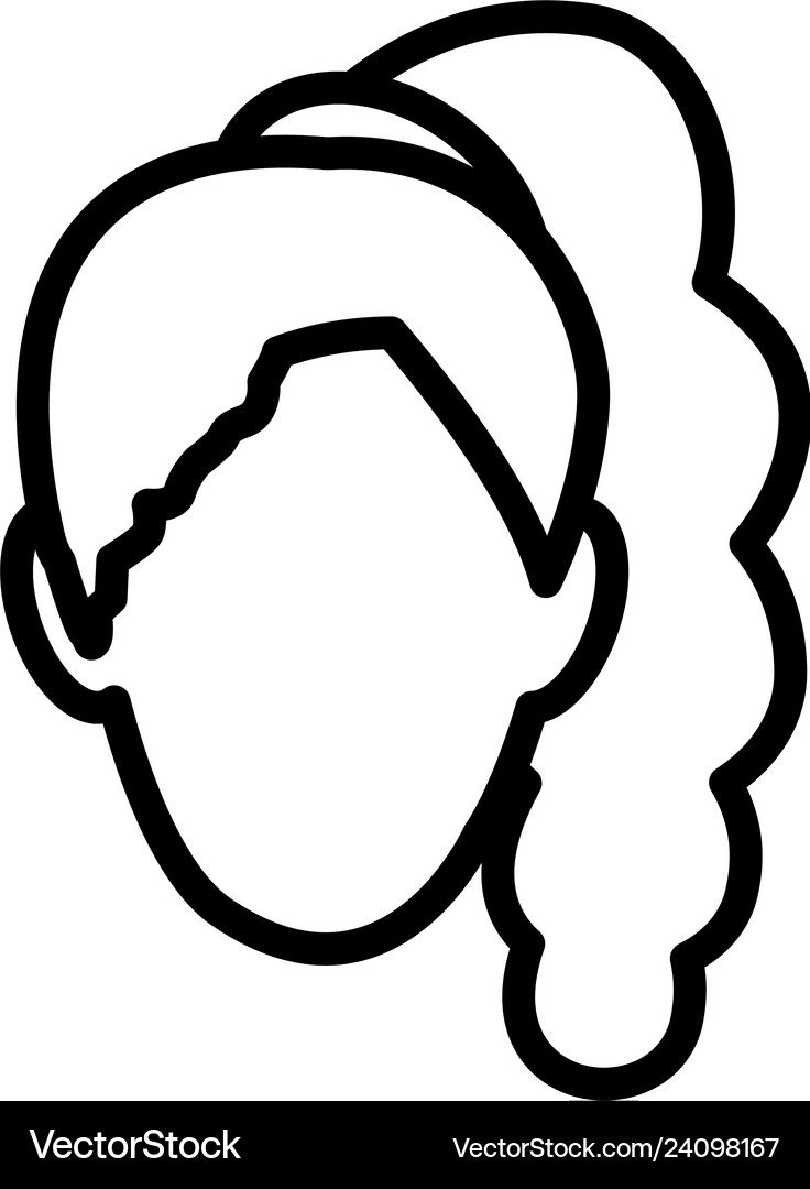 Beautiful woman head avatar character Royalty Free Vector