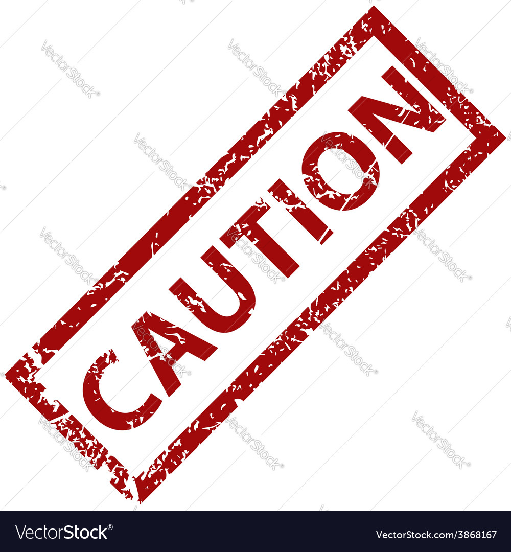 Caution rubber stamp Royalty Free Vector Image
