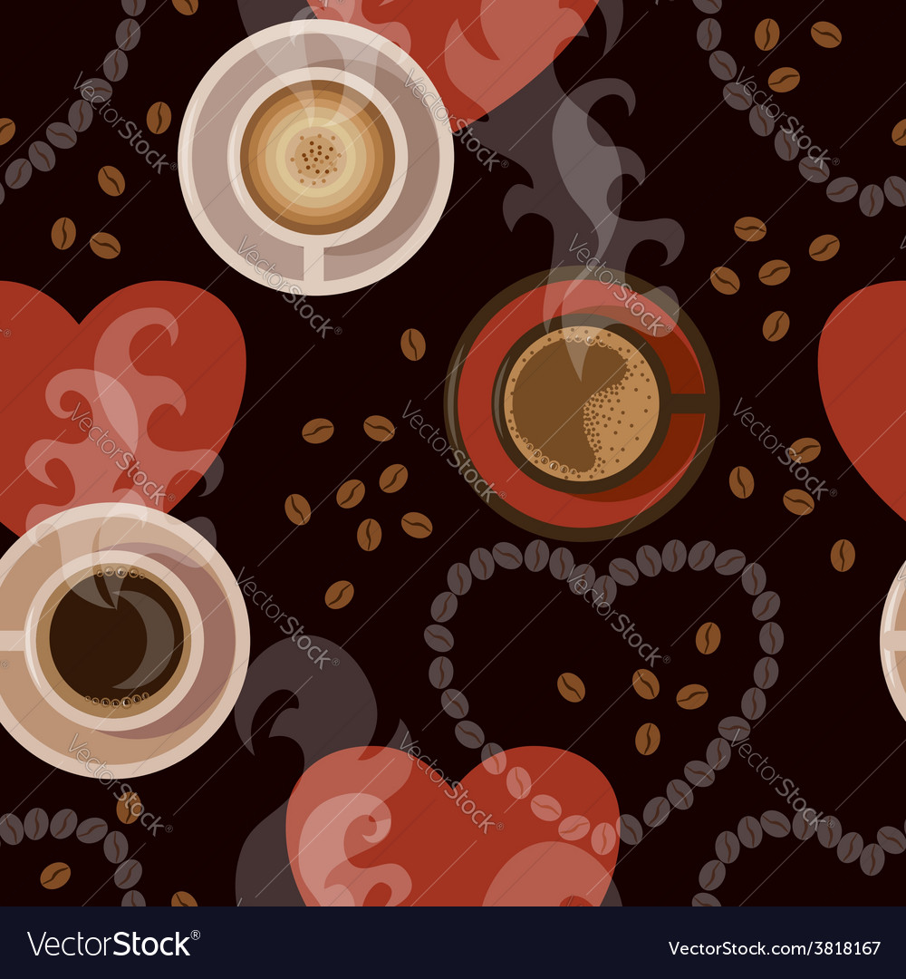 Coffee pattern Royalty Free Vector Image - VectorStock