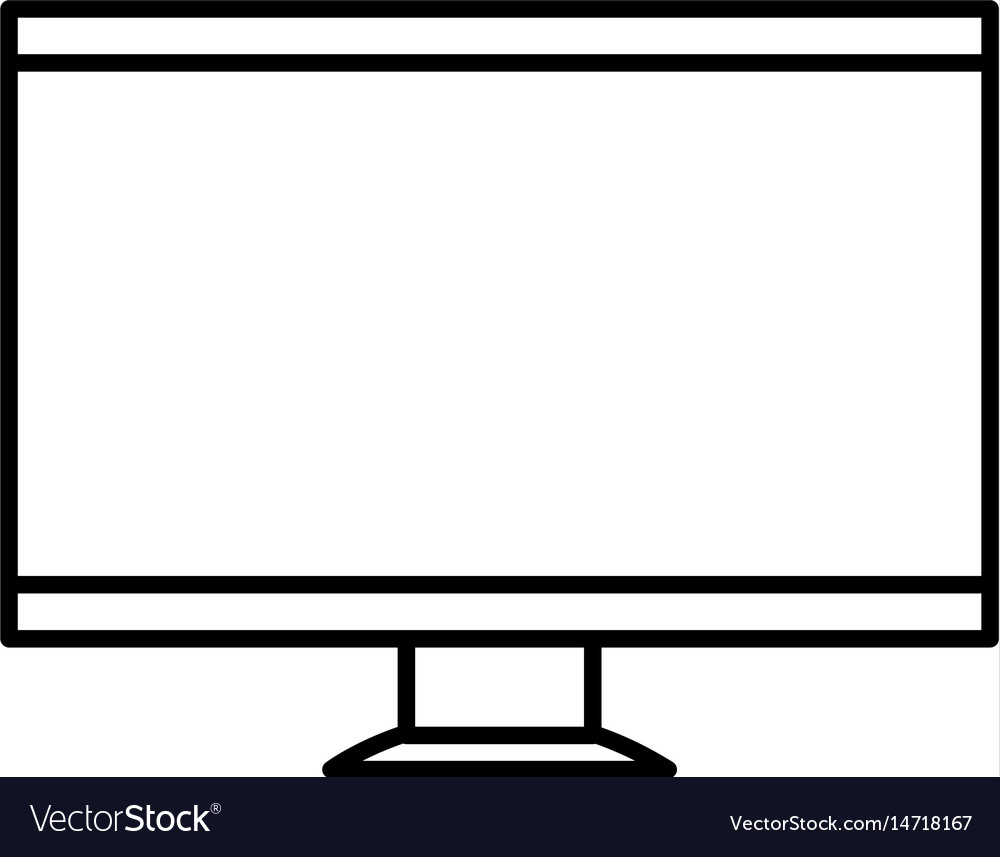 Computer desktop isolated icon Royalty Free Vector Image