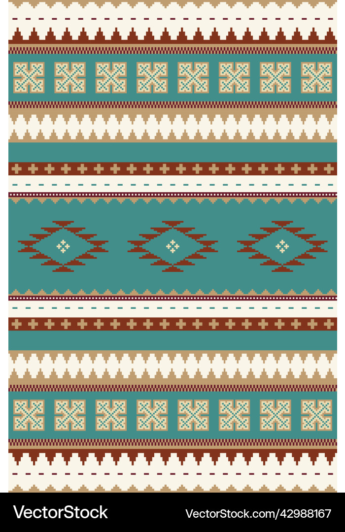 Ethnic tribal seamless pattern south western rug Vector Image