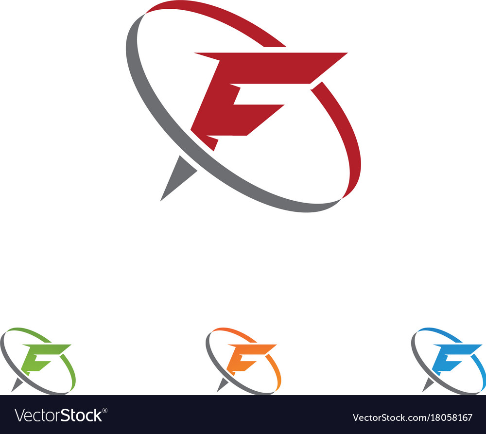 F letter logo and symbols template icons Vector Image