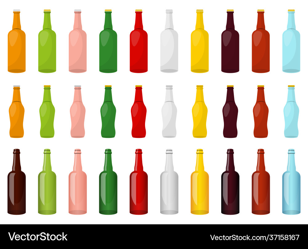 Glass bottle design isolated on white background Vector Image