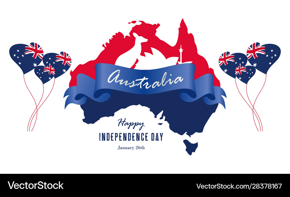 Happy australia day national logo Royalty Free Vector Image