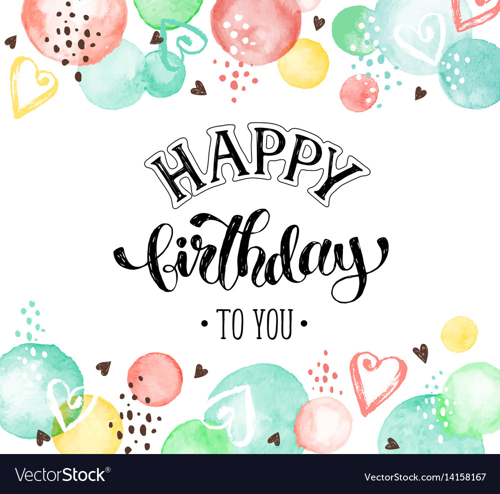 Happy Birthday Card Royalty Free Vector Image VectorStock