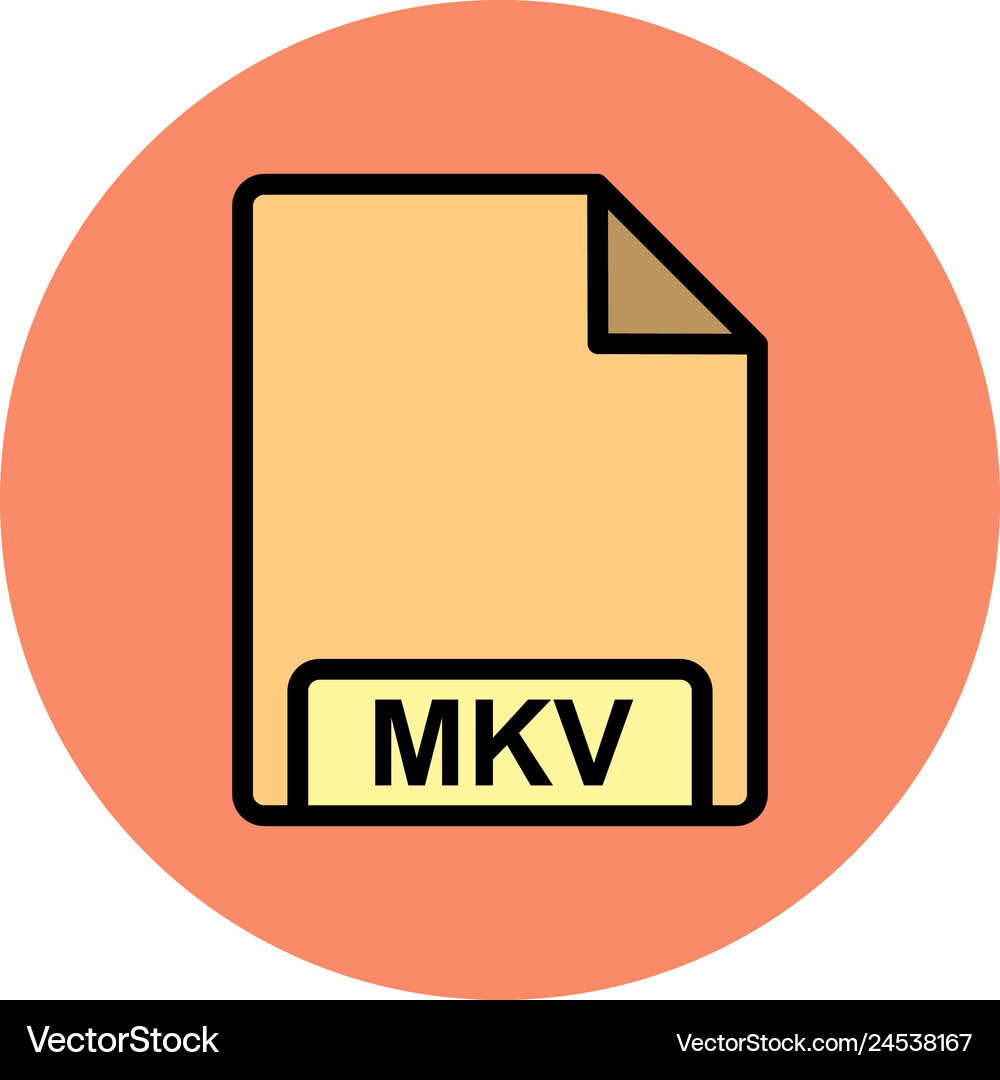 Mkv icon Royalty Free Vector Image - VectorStock