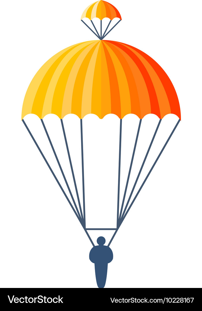 Parachute fly Royalty Free Vector Image - VectorStock