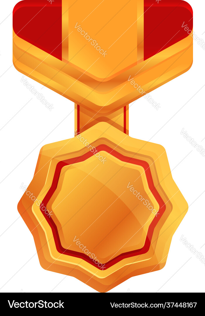 Ranking medal icon cartoon style Royalty Free Vector Image