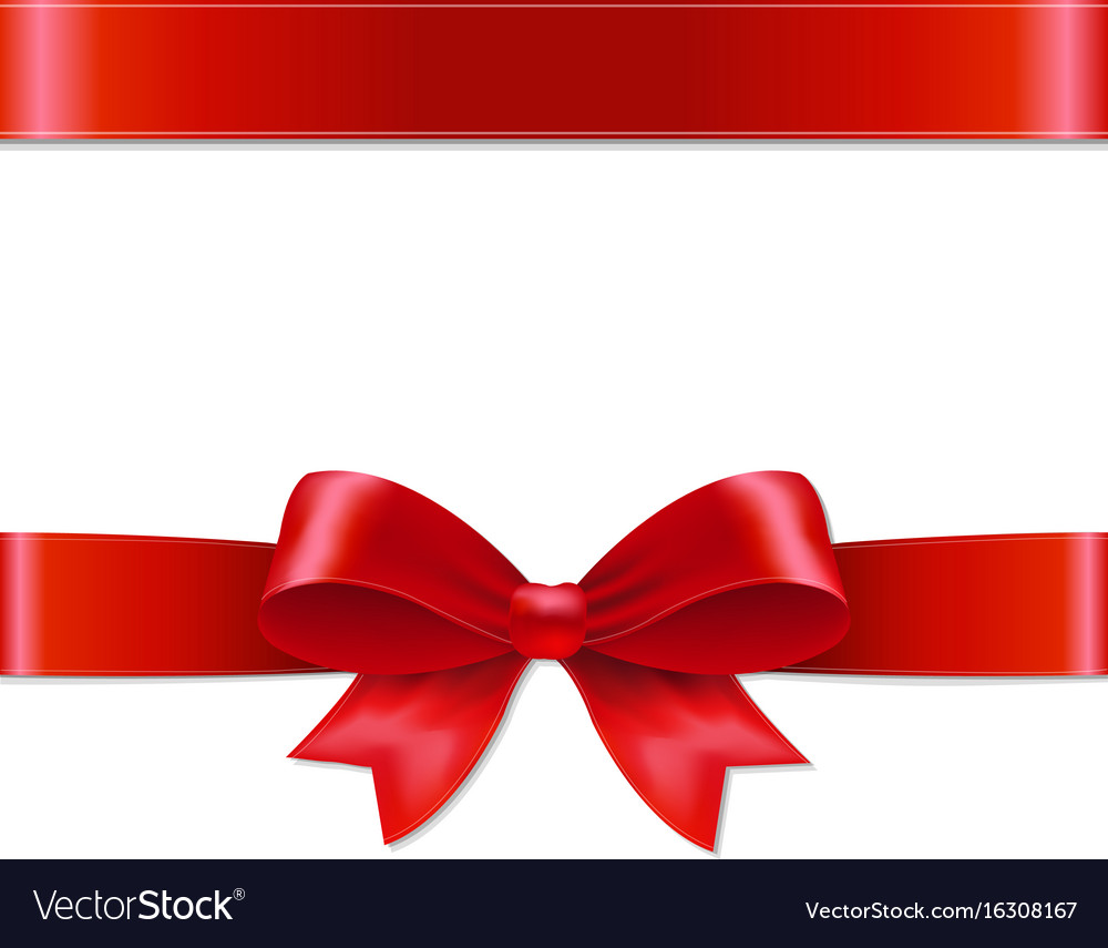 Red bow Royalty Free Vector Image - VectorStock