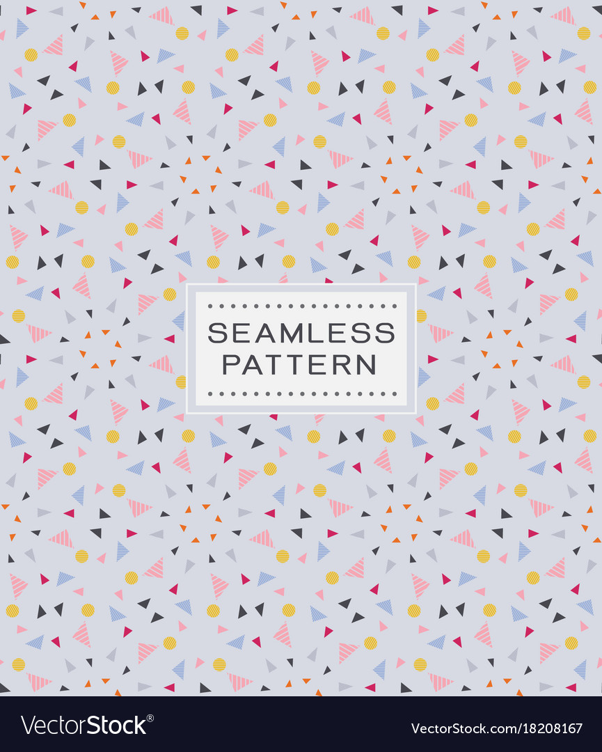 Retro seamless pattern with simple line geometric Vector Image