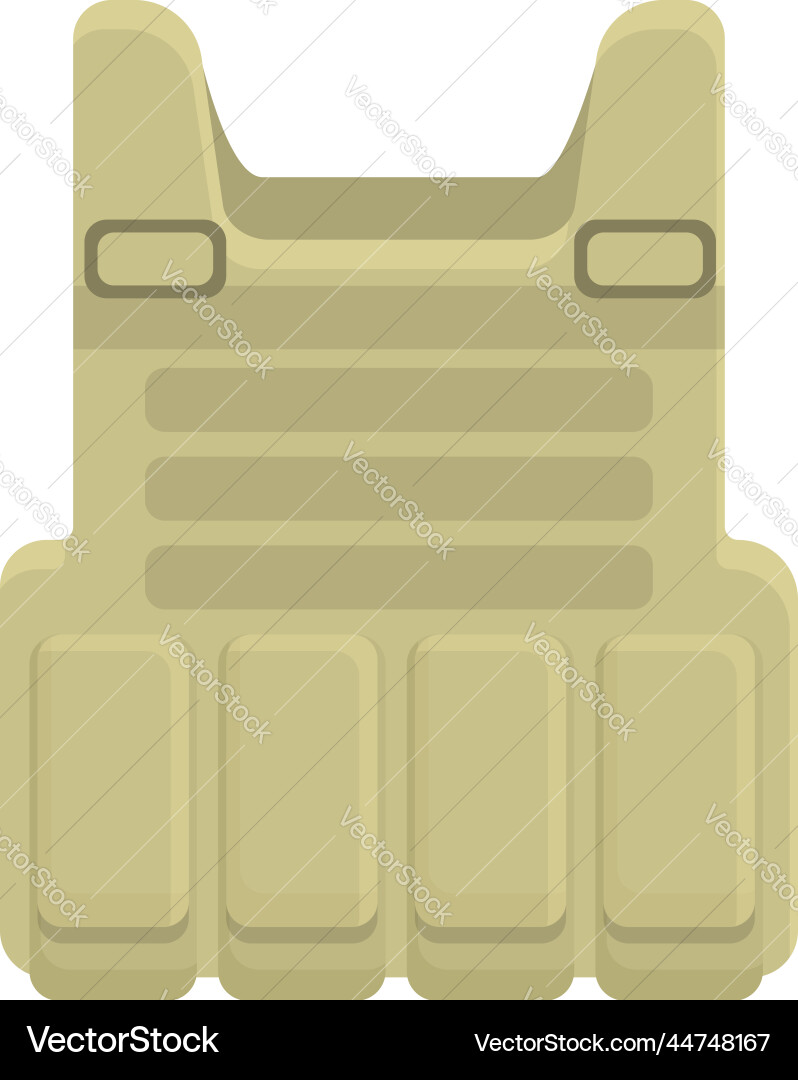 Safety vest icon cartoon bullet proof Royalty Free Vector