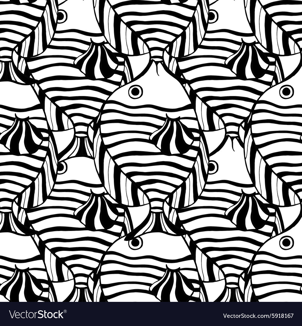 Seamless fish Royalty Free Vector Image - VectorStock