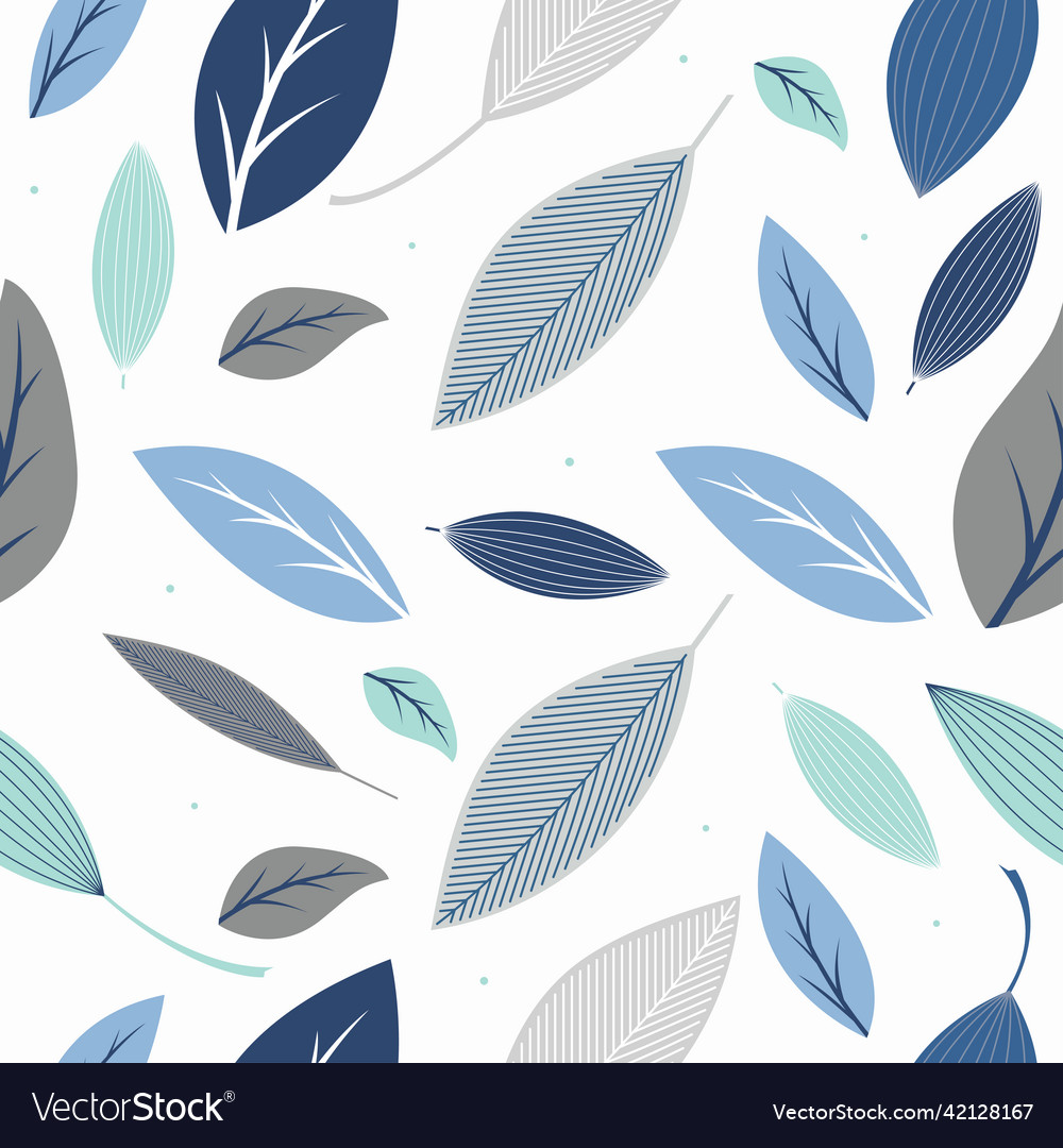 Seamless stylish leaves pattern Royalty Free Vector Image