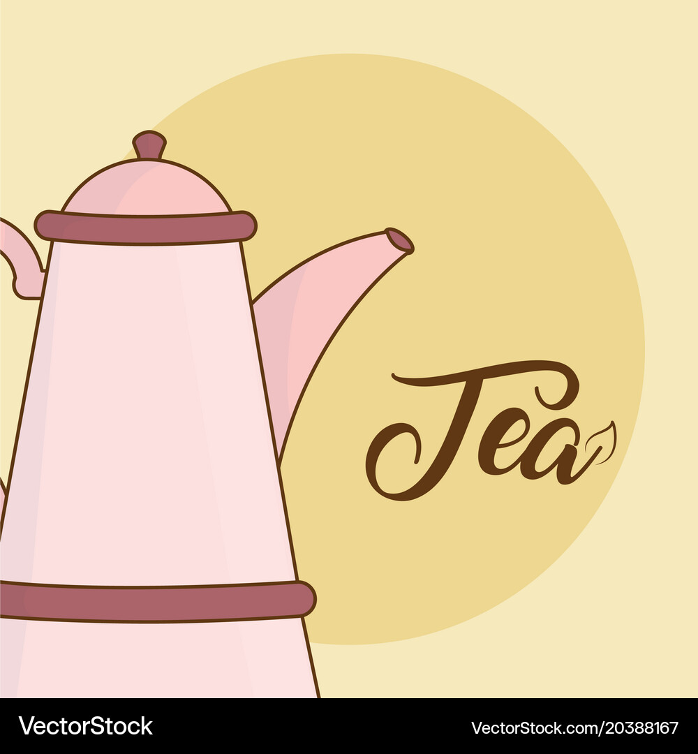 Tea drink kettle Royalty Free Vector Image - VectorStock