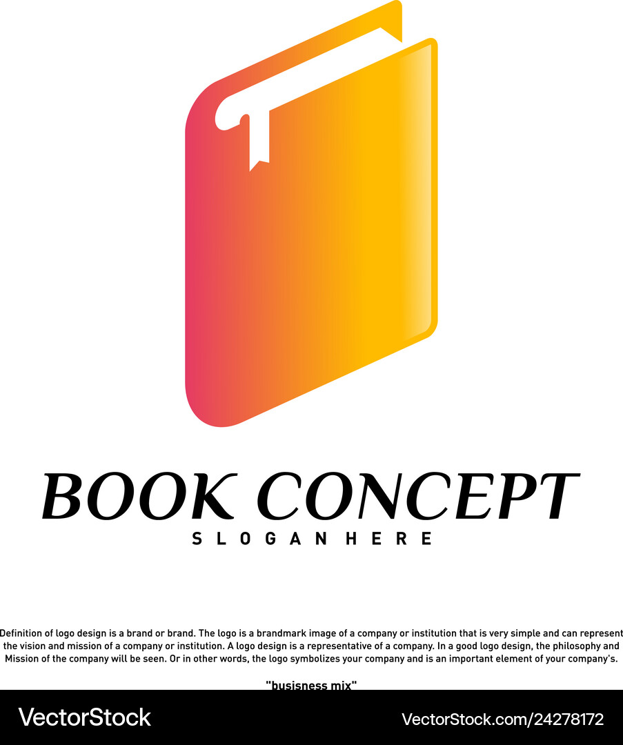 Book logo concept smart learning education Vector Image