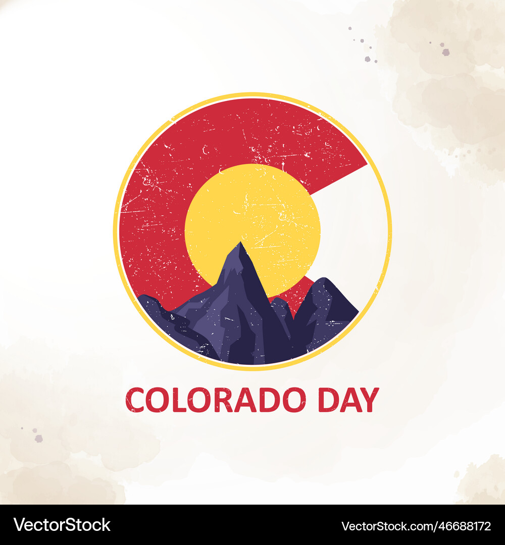 Colorado Day Flag Logo – Royalty-Free Vector | VectorStock