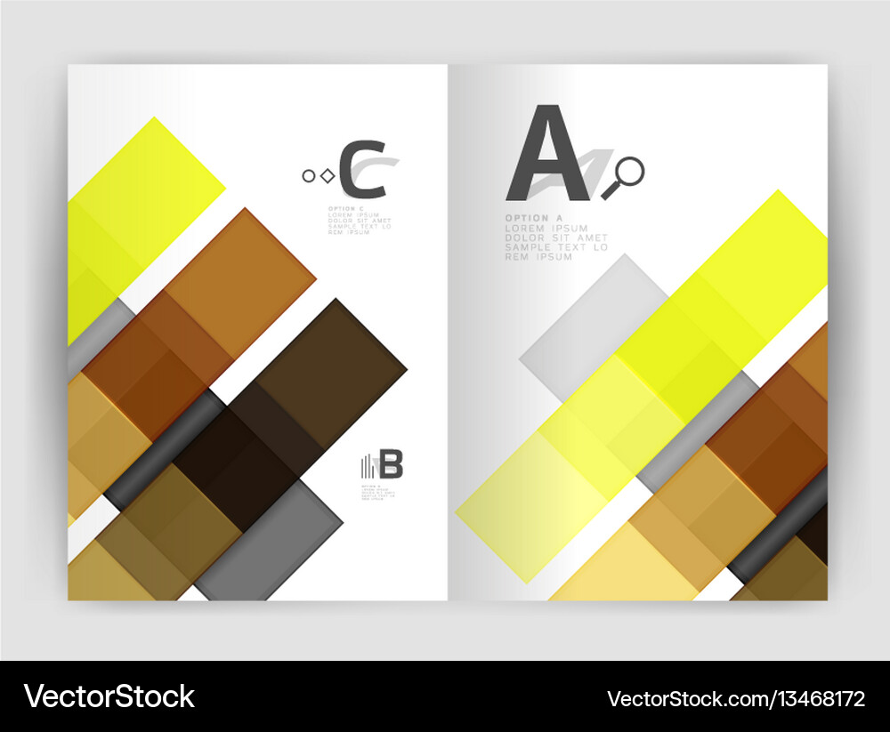 Colorful modern stripes business flyer Royalty Free Vector