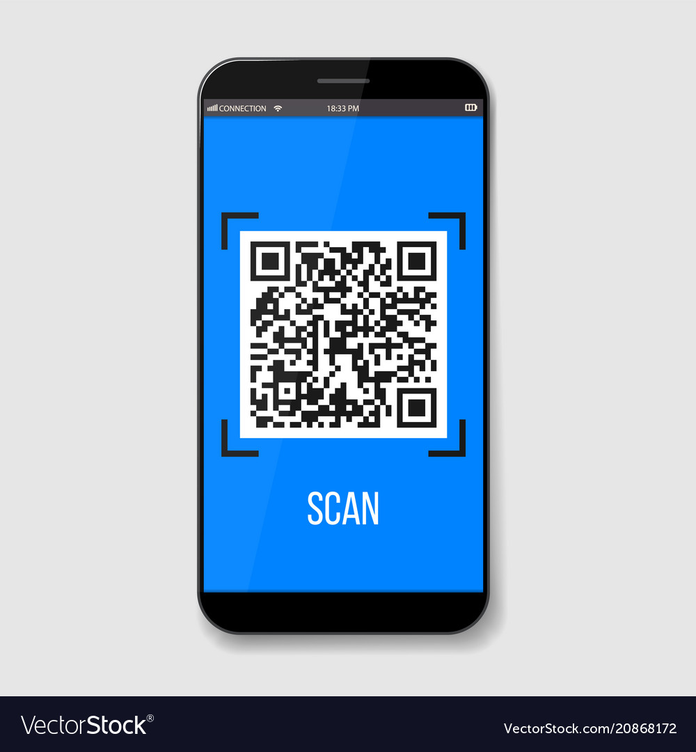 Creative of phone mobile qr Royalty Free Vector Image