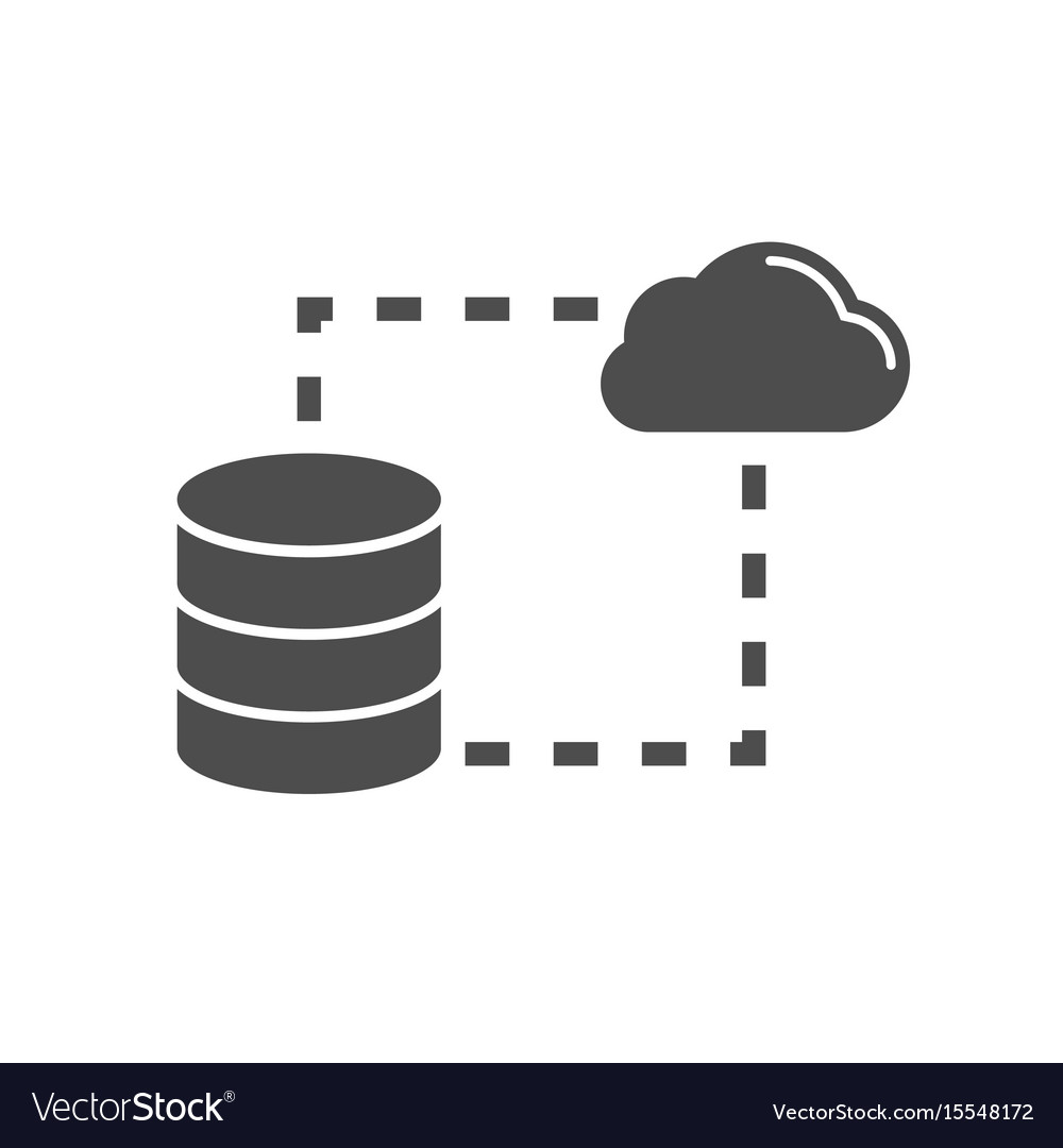 Data storage sync flat icon Royalty Free Vector Image
