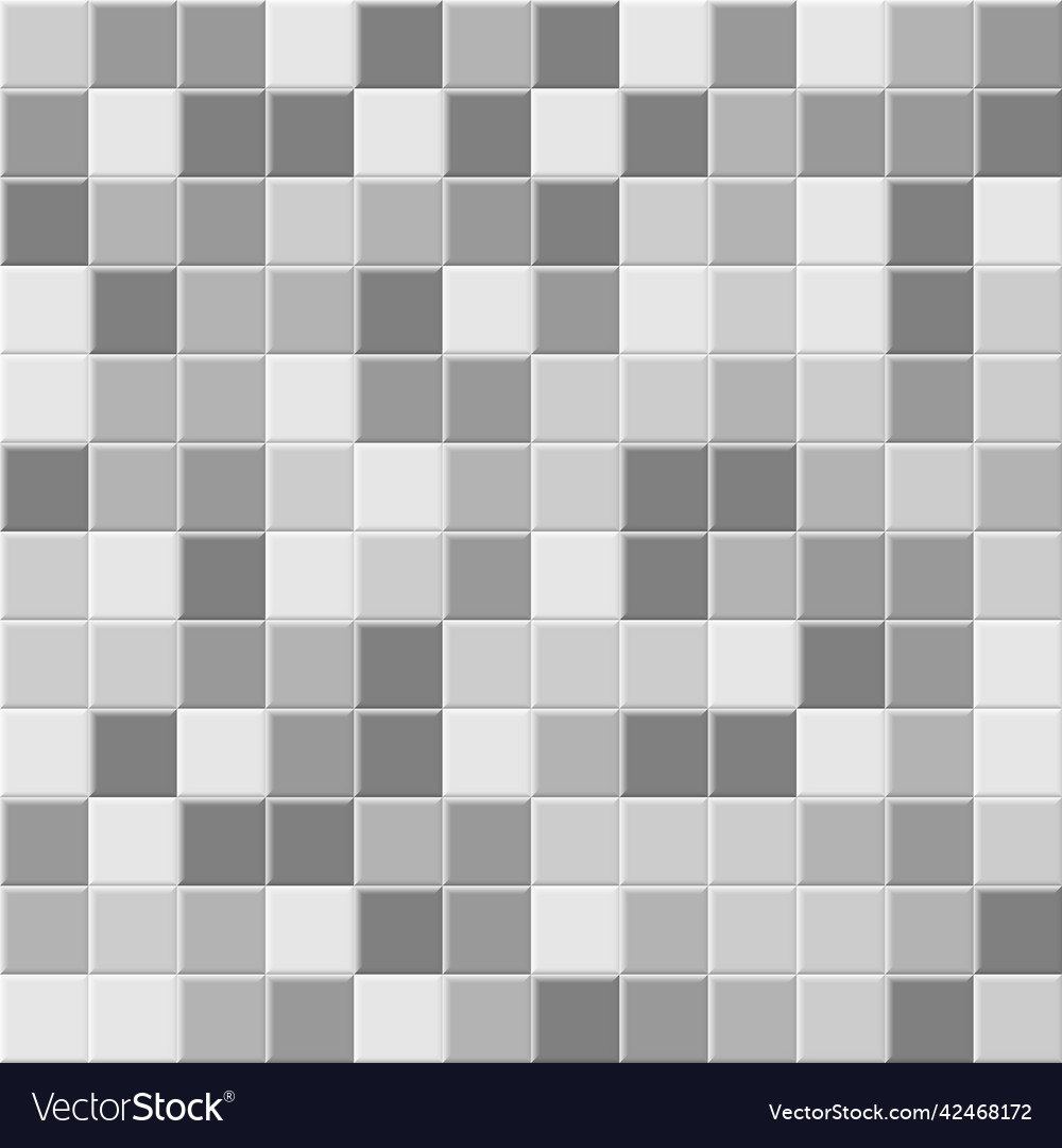 Gray ceramic tile seamless pattern Royalty Free Vector Image